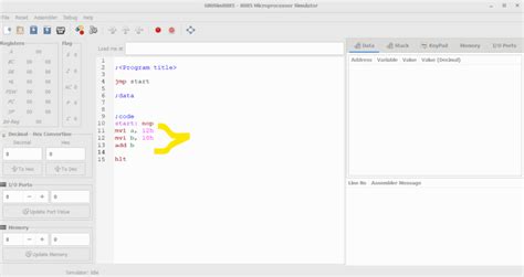 How To Start With Gnu Simulator 8085