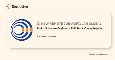 Hiring Senior Software Engineer Full Stack Javaangular 3pillar