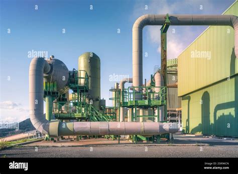 Pipelines Of A Geothermal Power Plant In Larderello Tuscany Region