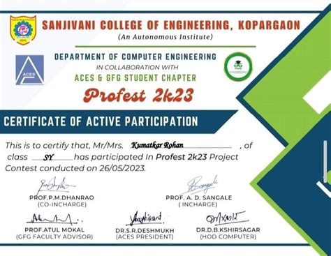 Rohan Kumatkar On Linkedin Profest2k23 Gfgchapter Aces