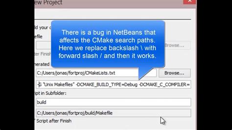 Creating Build Files For Netbeans And Fortran Windows Youtube
