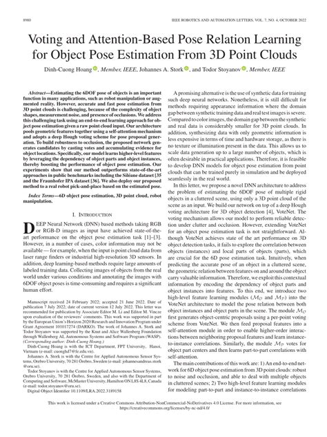 Pdf Voting And Attention Based Pose Relation Learning For Object Pose Estimation From 3d Point