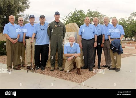 Members Of The F 86 Sabre Association Pose For A Photo With Col