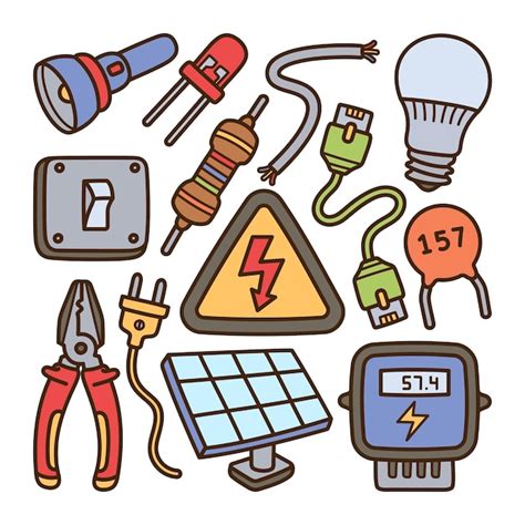Vectores E Ilustraciones De Dibujos Electricidad Para Descargar Gratis