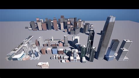 Artstation Real City Sf Downtown City Buildings Pack For Ue4