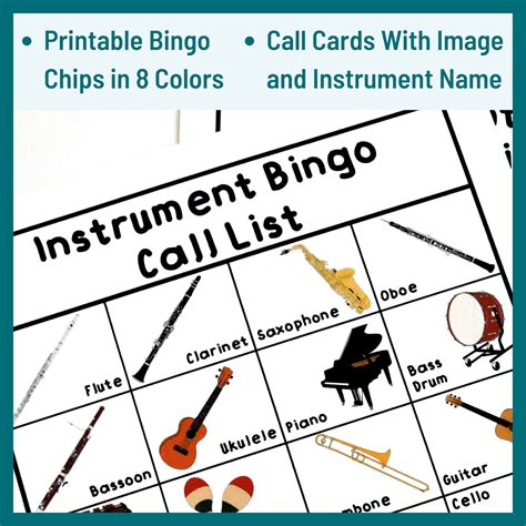 Instrument Identification Bingo Learn And Identify Musical Instruments Instrument Identification Bingo Learn And Identify Musical Instruments