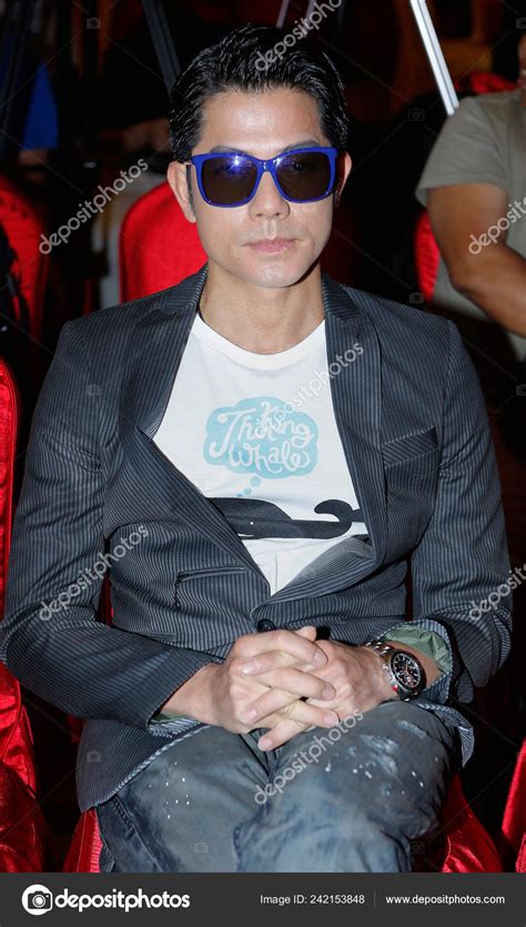 Hong Kong Singer Actor Aaron Kwok Poses Celebration Party His — Stock