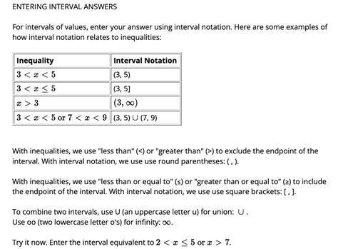 SOLVED Entering Interval Answers For Intervals Of Values Enter Your Answer Using Interval