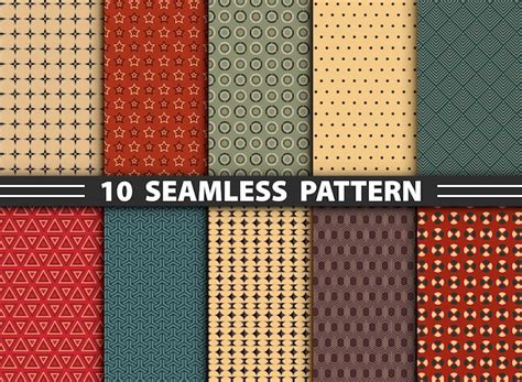 Premium Vector Abstract Seamless Pattern Set
