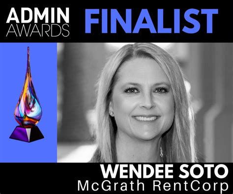 Way To Go Wendee Soto With Mcgrath Rentcorp On Advancing As A Finalist