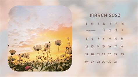 March 2023 Calendar Background For Desktop Pixelstalk