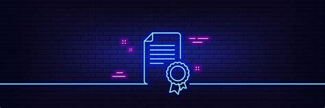 인증서 메달 아이콘입니다 디플로마 성취 네온 라이트 광선 효과 벡터 3차원 형태에 대한 스톡 벡터 아트 및 기타 이미지 3차원 형태 Championship 경쟁