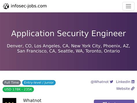 Hiring Application Security Engineer In Denver Co Los Angeles Ca New York City Phoenix