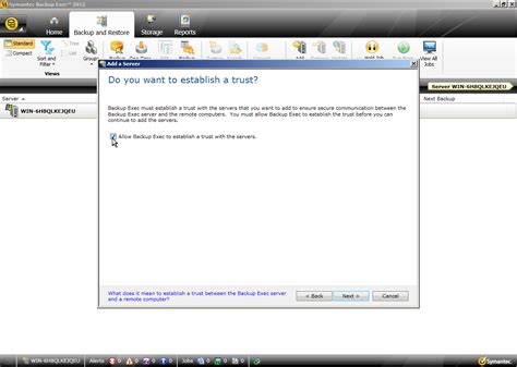 How To Run Backup Exec With Dss V Open E Knowledgebase Knowledge Database