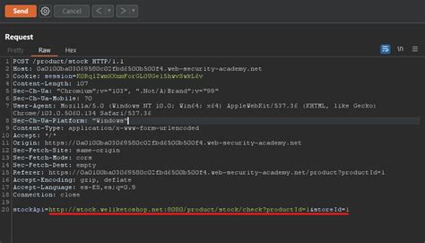 ssrf with blacklist based input filter portswigger write up aitor