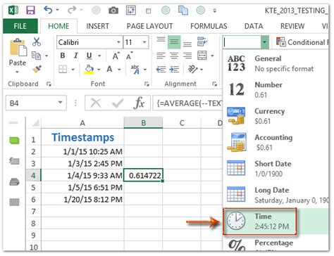 How To Average Timestamps Of Day In Excel