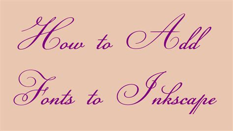 How To Add Fonts To Inkscape Imagy