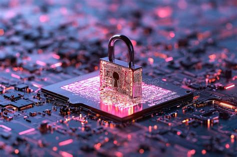 Binary Code Illuminates A Locked Padlock Representing Data Protection