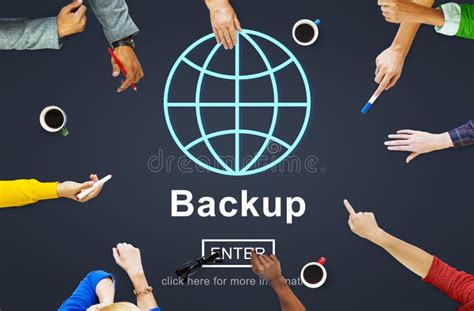 Backup And Data Recovery Modern Technologies Concept Computer Hard Disk Cloud Storage Media