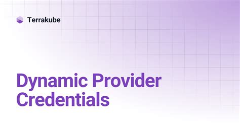 Dynamic Provider Credentials Terrakube