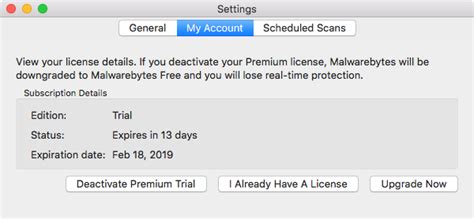 My Account Settings In Malwarebytes For Mac V4 Malwarebytes Help Center