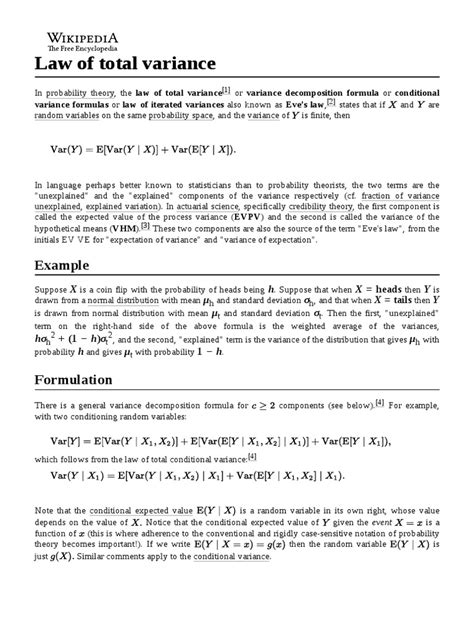 Law Of Total Variance Pdf