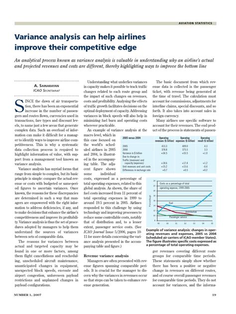 How Revenue Variance Analysis Can Help Airline Organization Pdf