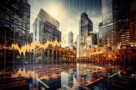 Premium Photo Double Exposure Stock Market Display Or Forex Trading Graph And Candlestick
