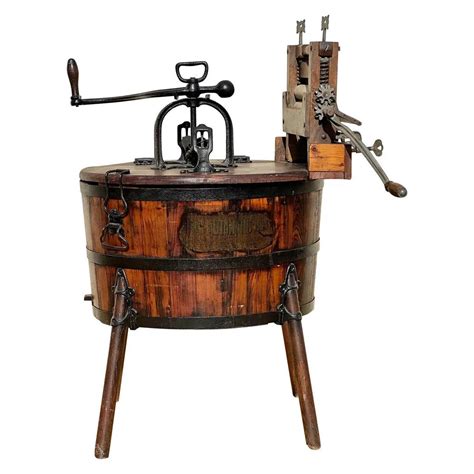Antique Wooden Barrel Washing Machine With Wringer For Sale At 1stdibs