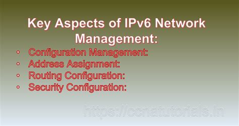Ipv6 Network Management And Monitoring Ccna Tutorials