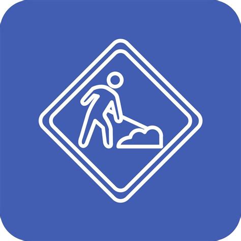 Roadworks Line Round Corner Background Icons 14689750 Vector Art At