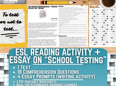 Esl Reading Comprehension Writing Activity School Testing By Teach Simple