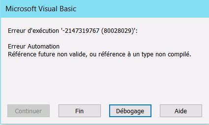 Macro VBA Envois Mail Erreur