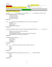 MO CH CH HW Solution Docx CISP Summer Name ALIJANI SOLUTION Due