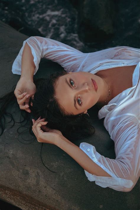 Beach In Water Photoshoot Wet Sheet Photoshoot Sheer Layering Blouse
