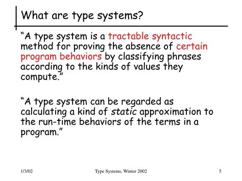 Ppt Cmsc 336 Type Systems For Programming Languages Powerpoint