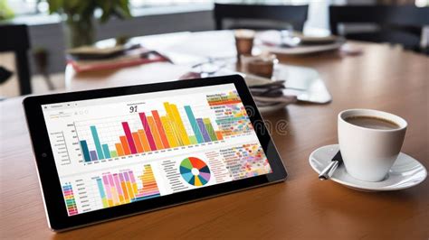 Visualization Data Tablet Stock Illustration Illustration Of Data 362261115