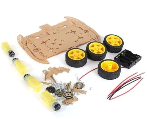 Wheel Smart Car Robot Chassis Kit Rajiv Electronics
