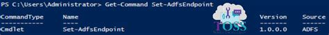 Set Adfsendpoint Adfs Powershell Cmdlet Toss