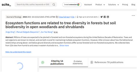 Ecosystem Functions Are Related To Tree Diversity In Forests But Soil Ecosystem Functions Are Related To Tree Diversity In Forests But Soil