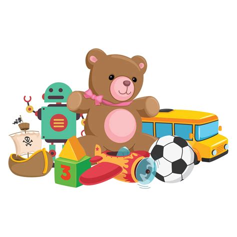 Ilustración Vectorial De Juguetes Para Niños Vector Premium
