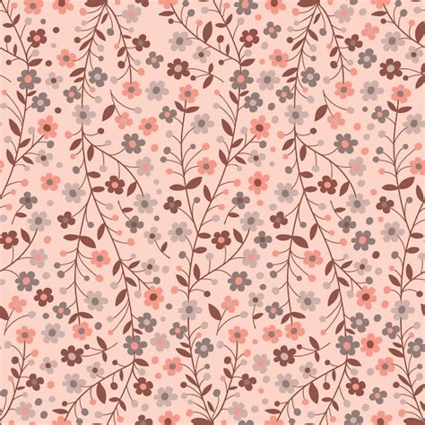 Flowering Branches Seamless Pattern Premium Vector