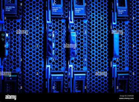 Detail Of Hard Drive Cluster In Data Center Stock Photo Alamy