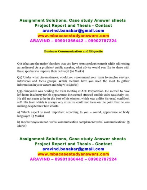 Nmims Assignment Answer Sheets Doc