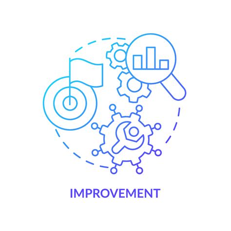 Improvement Blue Gradient Concept Icon Innovation Management Key Area Abstract Idea Thin Line