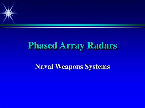 PPT Phased Array Radars PowerPoint Presentation Free Download ID