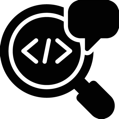 Code Review Programming Coding Glyph Solid Icon 57634648 Vector Art