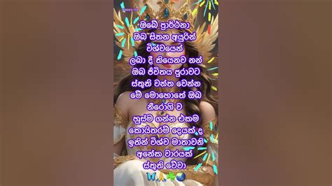 නීරොගි ජීවිතයක් දුන්න විශ්වය මාතාවනි ඔබට අනේක වාරයක් ස්තුති වේවා 🙏🌏🦋☘️ Youtube