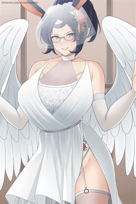 Rule 34 1girls Aslindsamure Azur Lane Big Breasts Blue Eyes Breasts Breasts Out Of Clothes