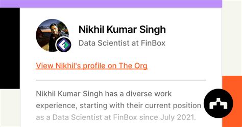 Nikhil Kumar Singh Data Scientist At Finbox The Org